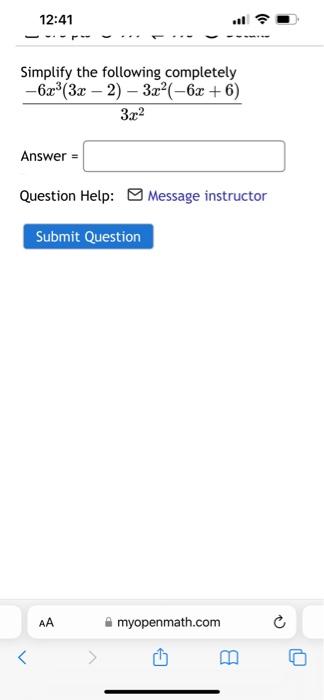 Solved Simplify the following completely | Chegg.com