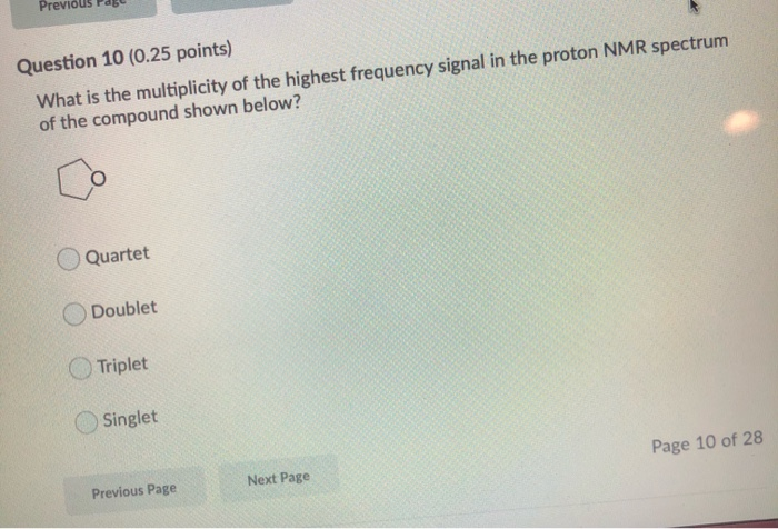Solved Question 10 (0.25 points) What is the multiplicity of | Chegg.com