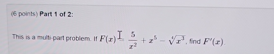 Solved (6 ﻿points) ﻿Part 1 ﻿of 2 ﻿:This is a multi-part | Chegg.com