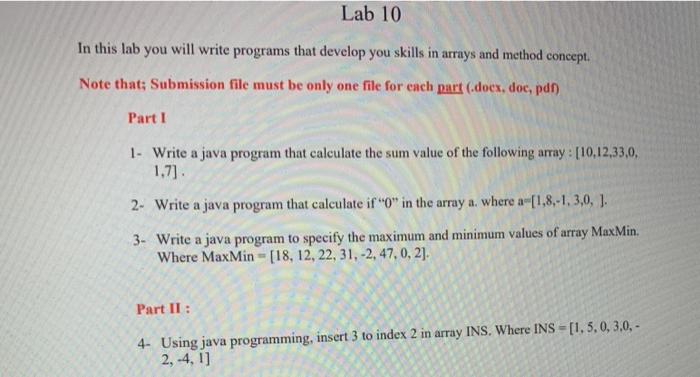 Solved Lab 10 In this lab you will write programs that | Chegg.com