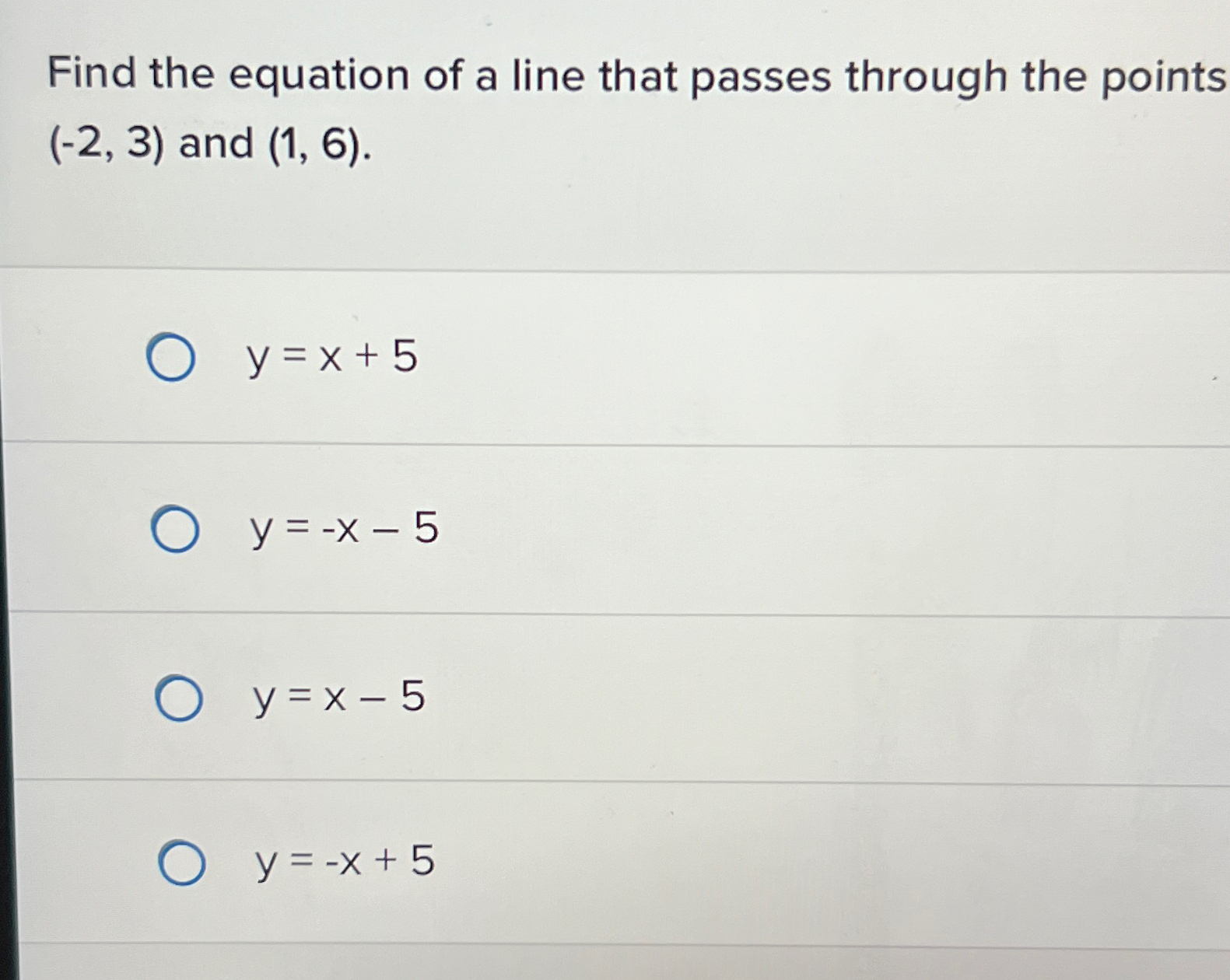 Solved Find the equation of a line that passes through the | Chegg.com