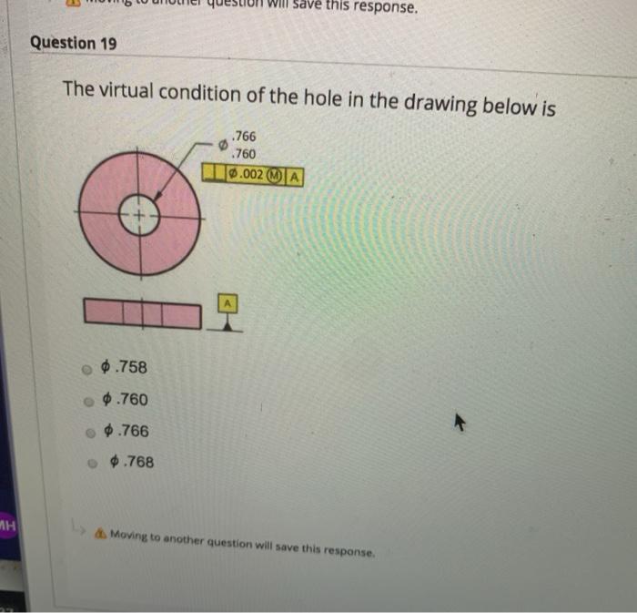 Solved Save this response. Question 19 The virtual condition | Chegg.com