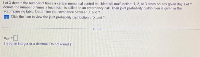 Solved Let X denote the number of times a certain numerical | Chegg.com