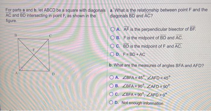 Solved For parts a and b, let ABCD be a square with | Chegg.com
