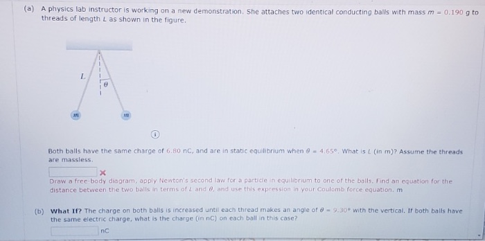 Solved (a) A physics lab instructor is working on a new | Chegg.com