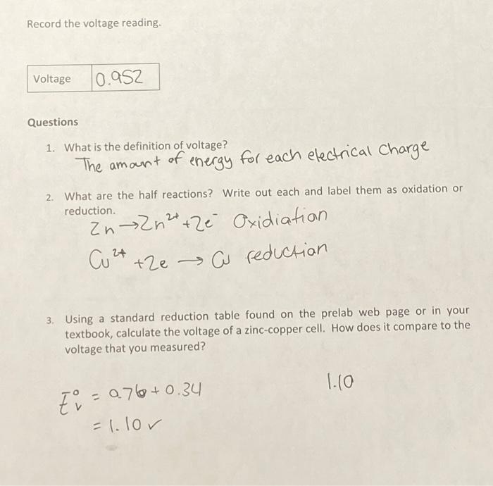 Solved usijf a standard reduction table, calculatw the | Chegg.com