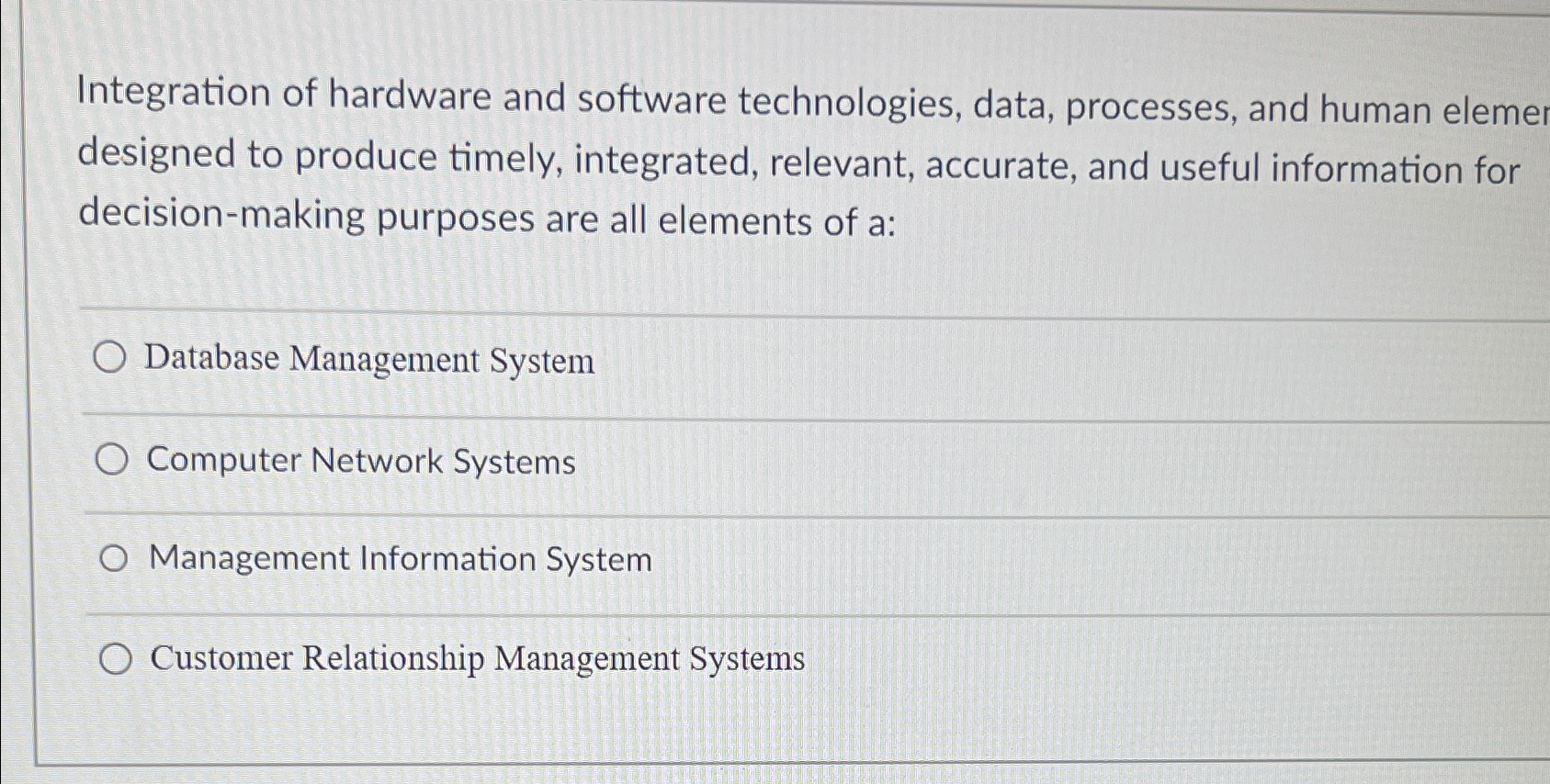 Solved Integration of hardware and software technologies, | Chegg.com