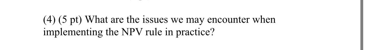 Solved (4) (5 ﻿pt) ﻿What are the issues we may encounter | Chegg.com