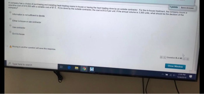 Solved > Moving to another question will save this response. | Chegg.com