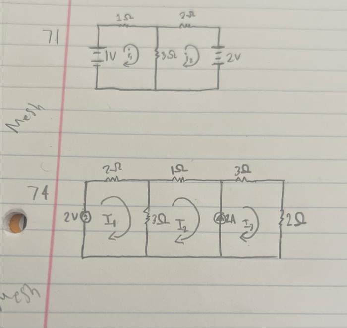Solved solving using mesh method | Chegg.com