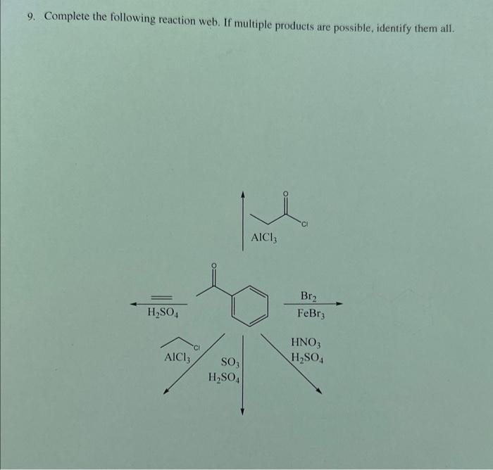 Solved complete the following reaction web. if miltiple | Chegg.com