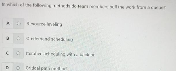 Solved In which of the following methods do team members | Chegg.com