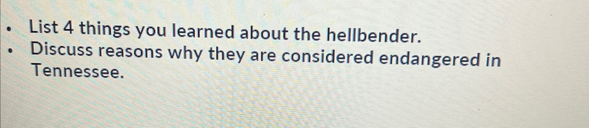 Solved List 4 ﻿things you learned about the | Chegg.com