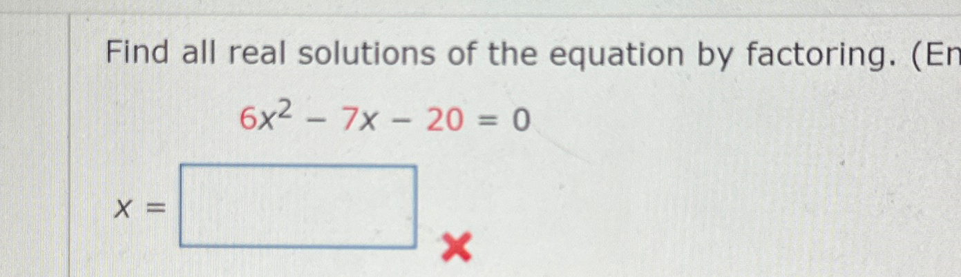 Solved Find all real solutions of the equation by | Chegg.com