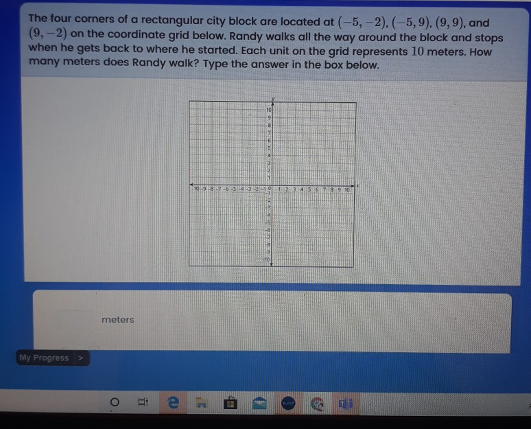 Solved The four corners of a rectangular city block are | Chegg.com