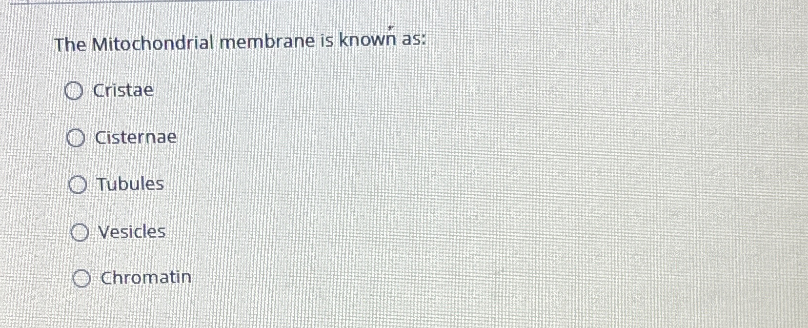 Solved The Mitochondrial membrane is known | Chegg.com