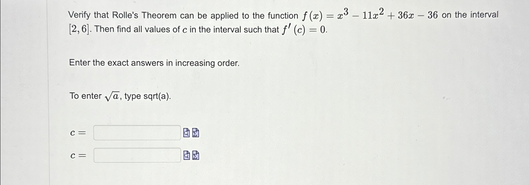 Solved Verify that Rolle's Theorem can be applied to the | Chegg.com