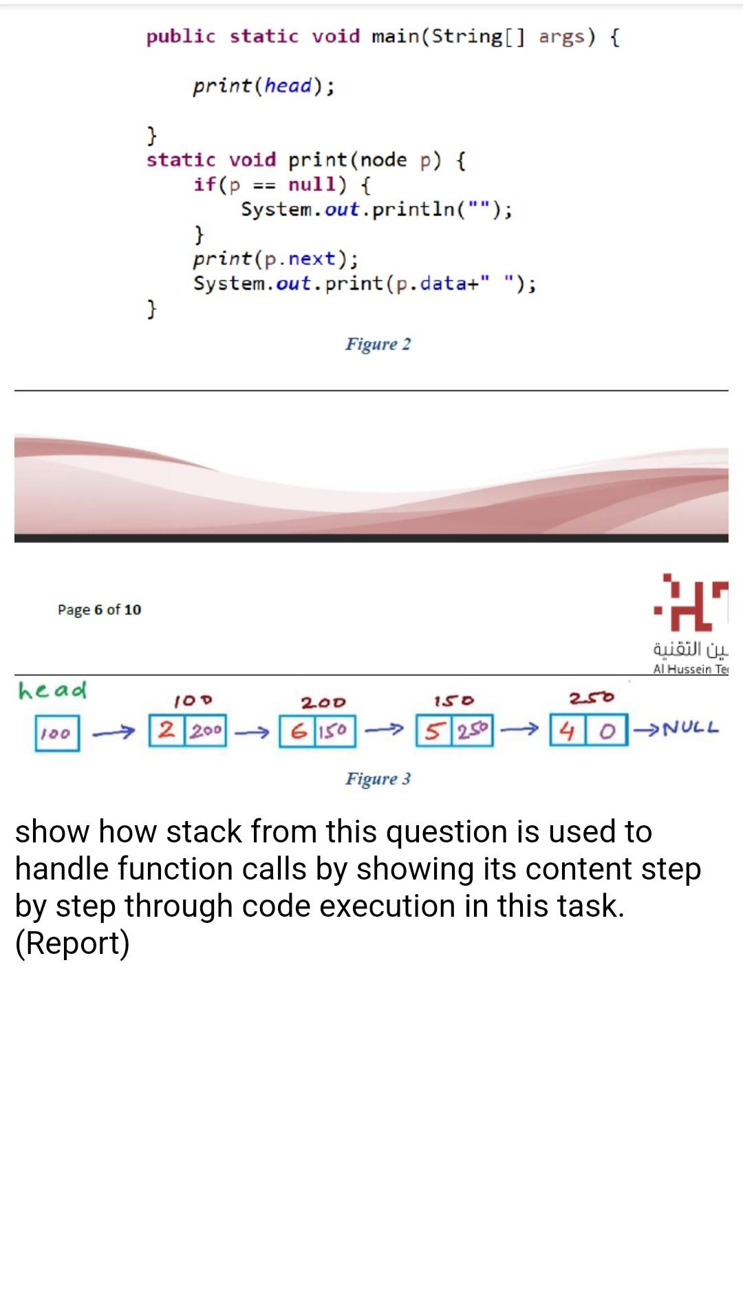 Solved Page 6 of 10 head 100 public static void | Chegg.com