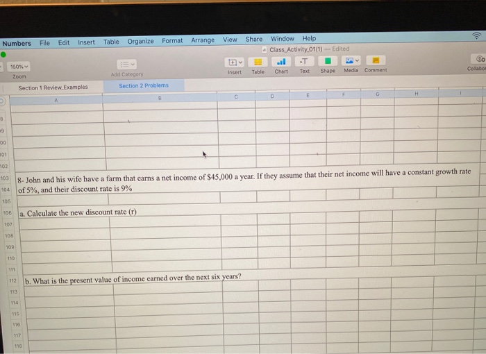 Solved Numbers File Edit Insert Table Organize Format 