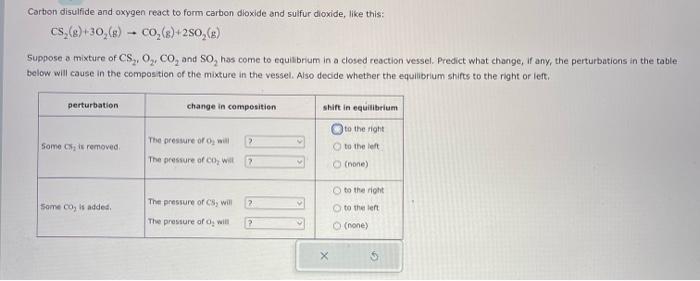 Solved Carbon disulfide and oxygen react to form carbon | Chegg.com