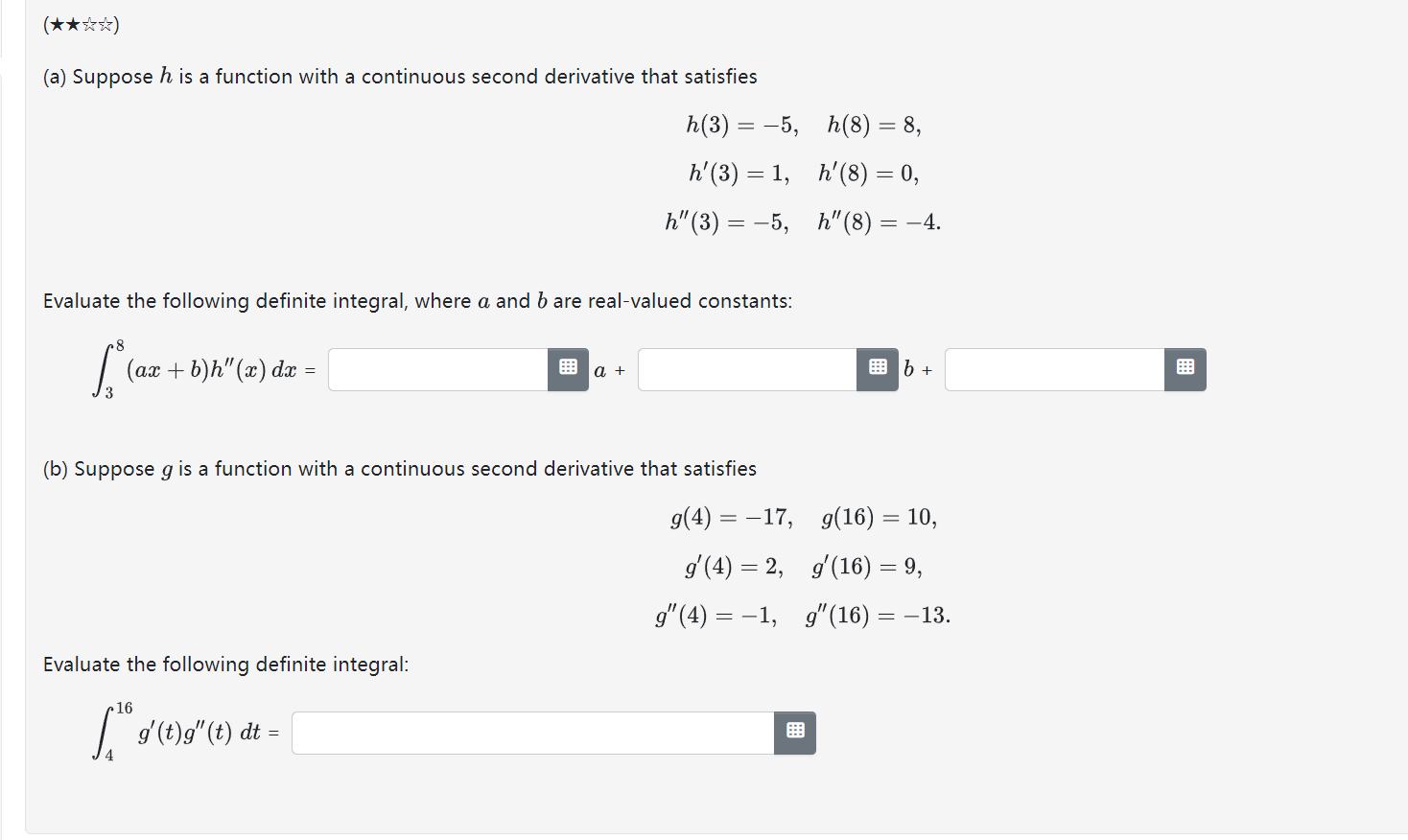 Solved 地(a) ﻿Suppose h ﻿is a function with a continuous | Chegg.com