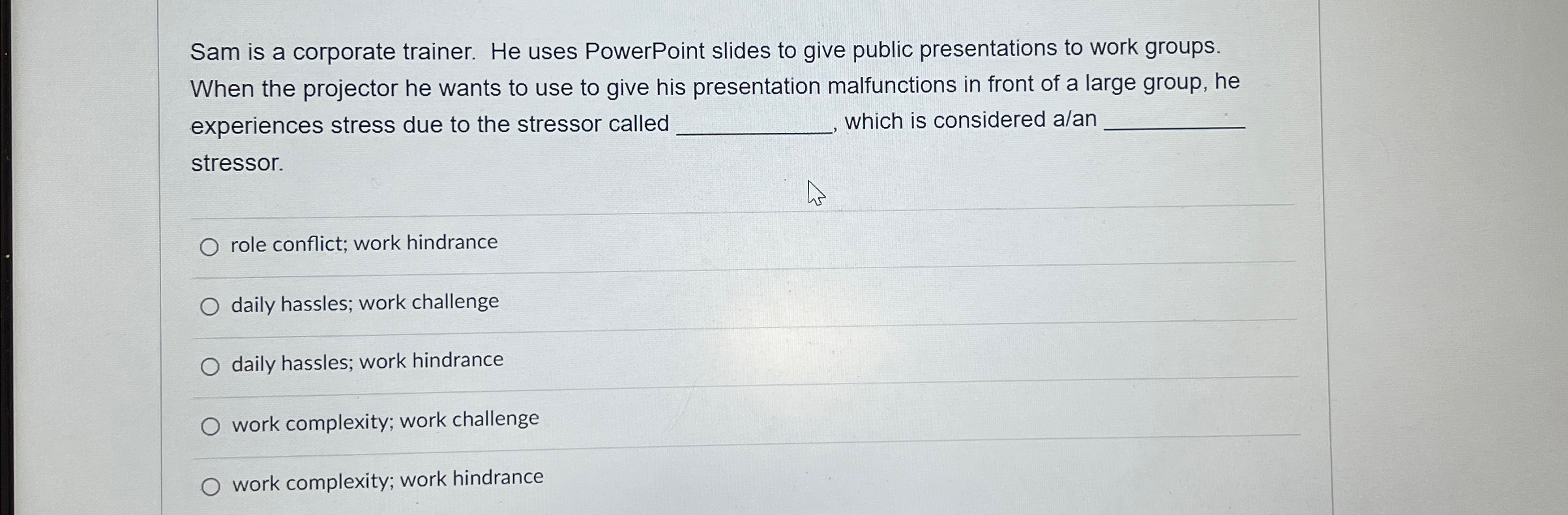 Solved Sam is a corporate trainer. He uses PowerPoint slides | Chegg.com