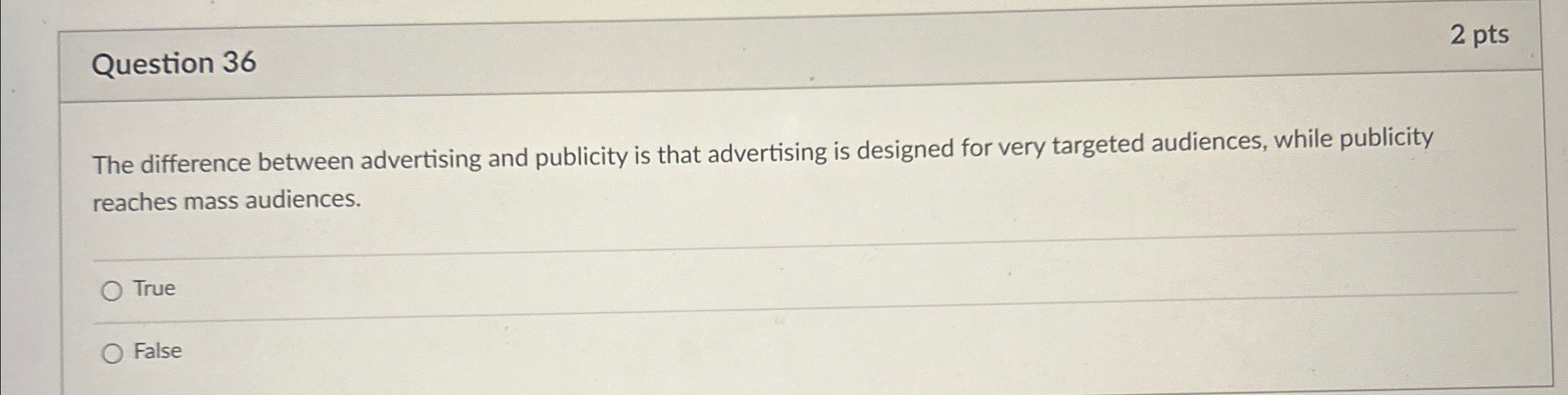 Solved Question 362 ptsThe difference between advertising | Chegg.com Solved Question 362 ptsThe difference between advertising | Chegg.com