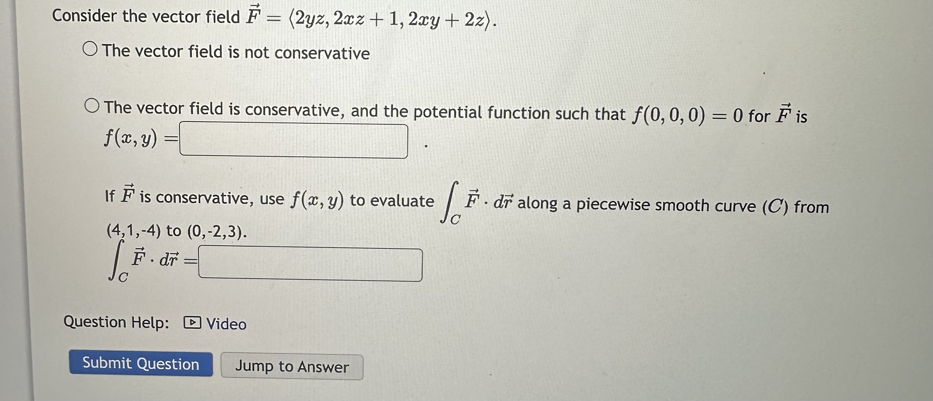 Solved Consider the vector field | Chegg.com