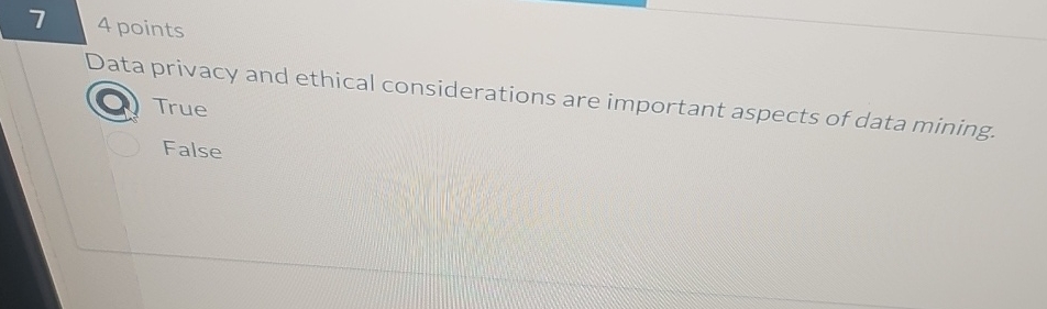 Solved 74 ﻿pointsData privacy and ethical considerations are | Chegg.com