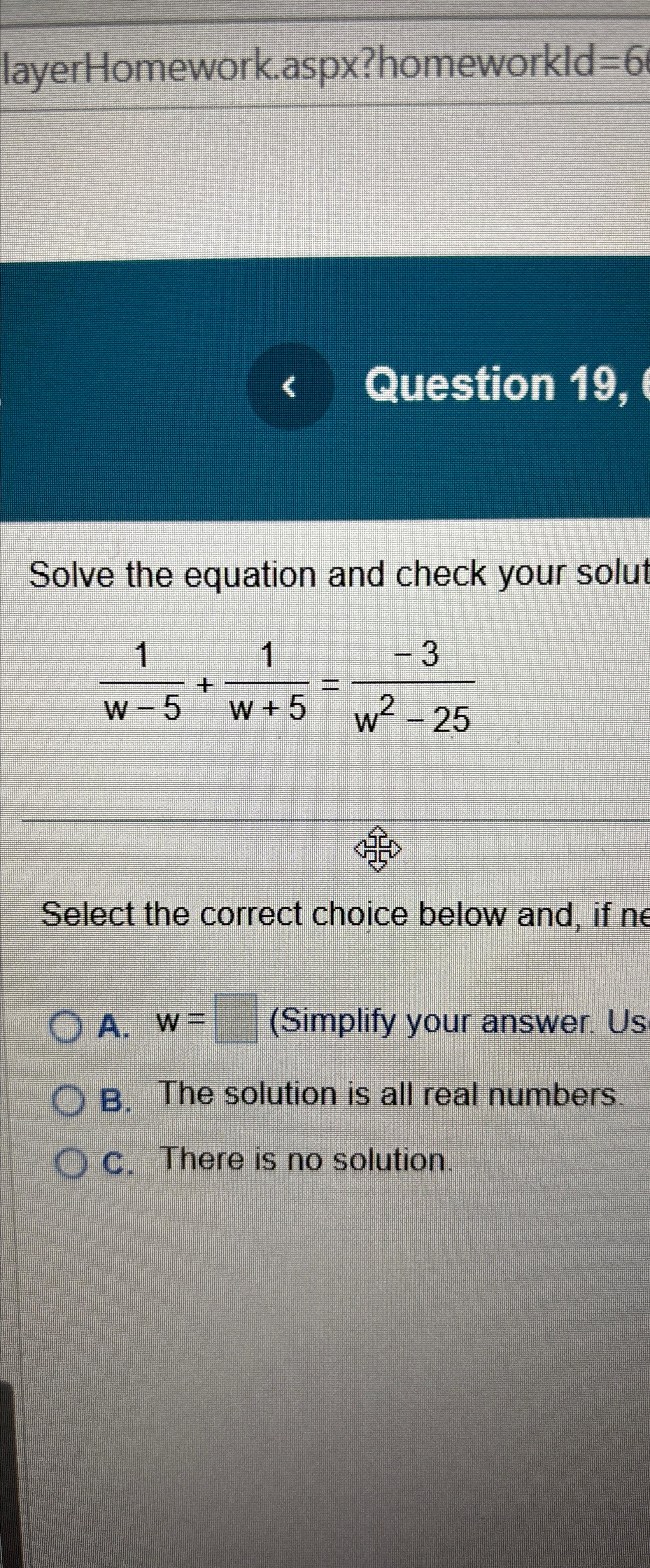 Solved layerHomework.aspx?homeworkld=6Question 19Solve the | Chegg.com