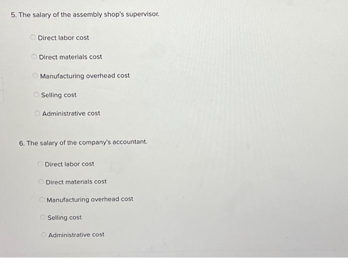 Solved Exercise 1-2 (Static) Classifying Manufacturing Costs | Chegg.com Solved Exercise 1-2 (Static) Classifying Manufacturing Costs | Chegg.com