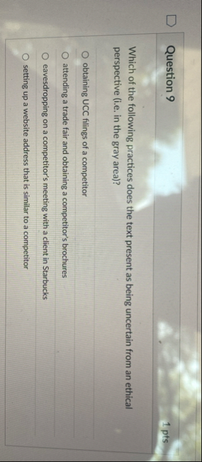 Solved Question 91 ﻿pts.Which of the following practices | Chegg.com