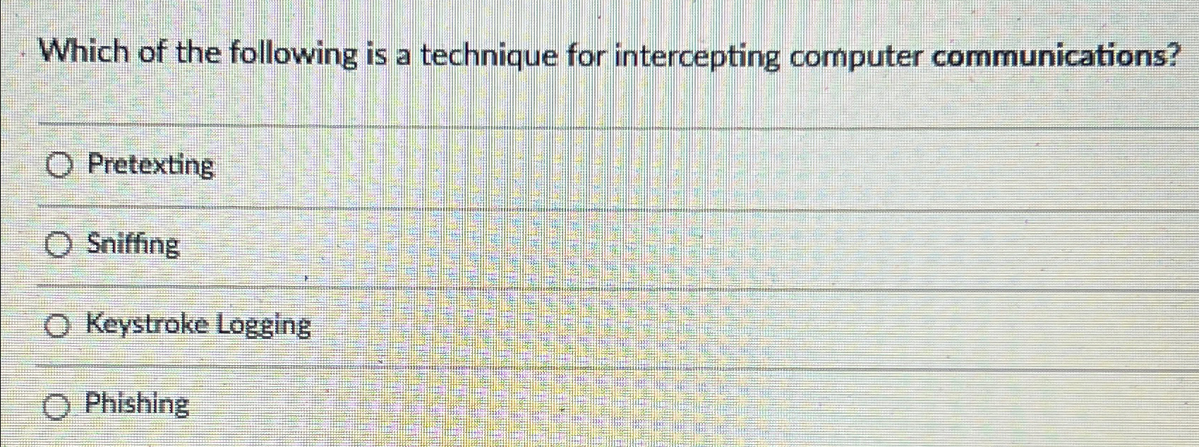 Solved Which of the following is a technique for | Chegg.com