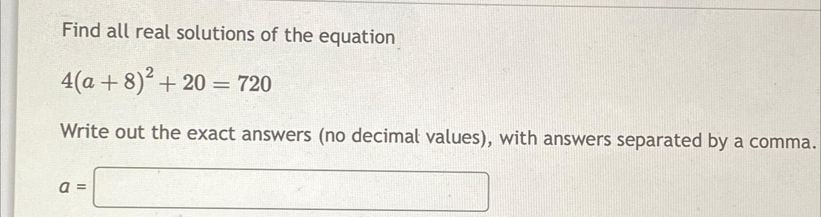 Solved Find all real solutions of the | Chegg.com