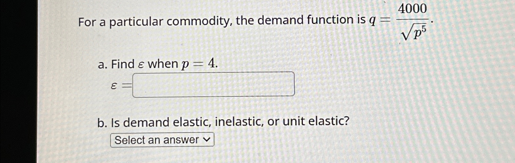 Solved For a particular commodity, the demand function is | Chegg.com