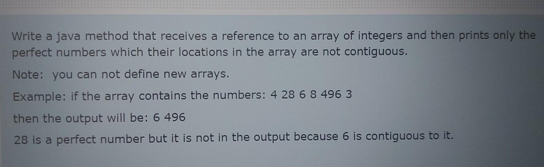 Solved Write a java method that receives a reference to an | Chegg.com