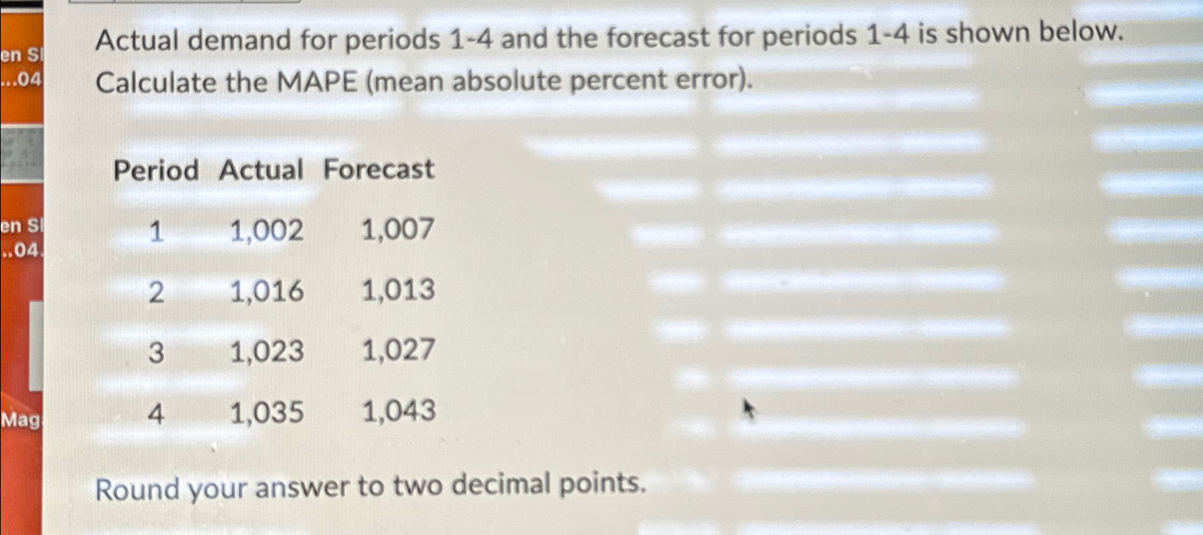 Solved Actual demand for periods 1-4 ﻿and the forecast for | Chegg.com