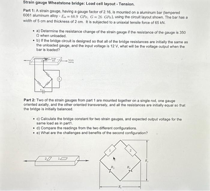 Strain Gauge Wheatstone Bridge