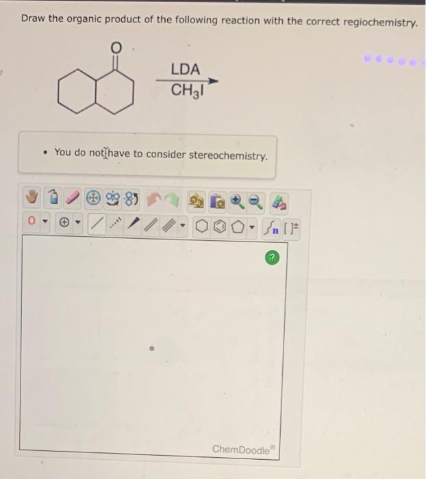 Solved Draw the organic product of the following reaction | Chegg.com