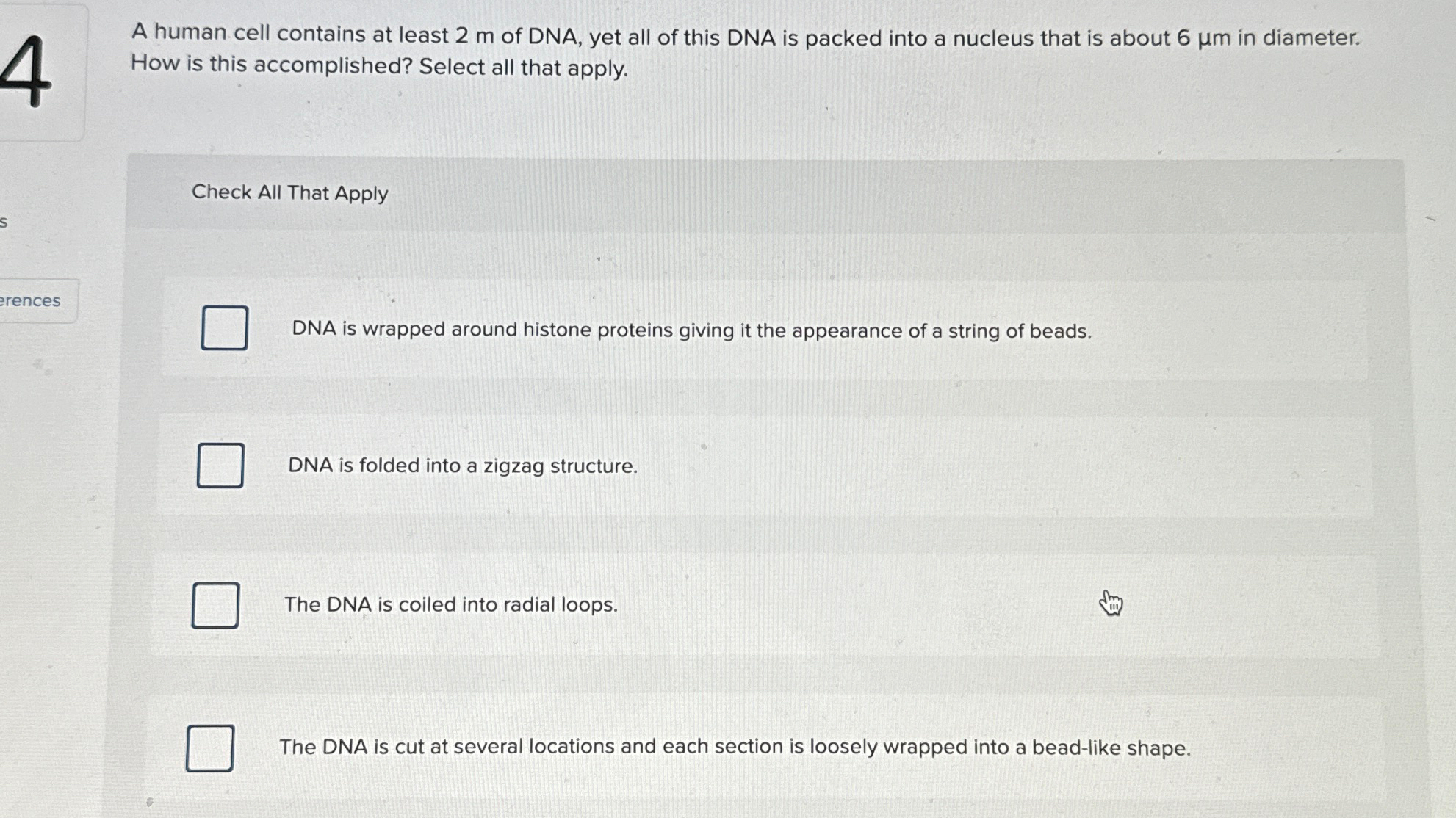 Solved A human cell contains at least 2m ﻿of DNA, yet all of | Chegg.com