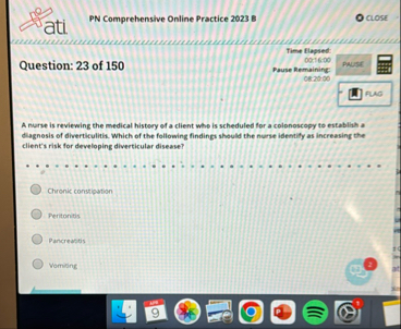 Solved PN Comprehensive Online Practice 2023 ﻿BcloseTime | Chegg.com