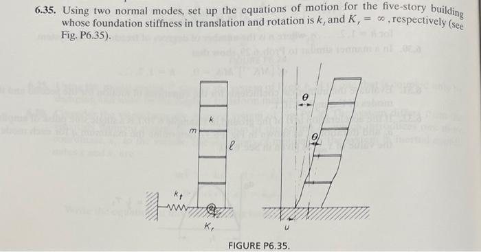 Solved 35. Using two normal modes, set up the equations of | Chegg.com