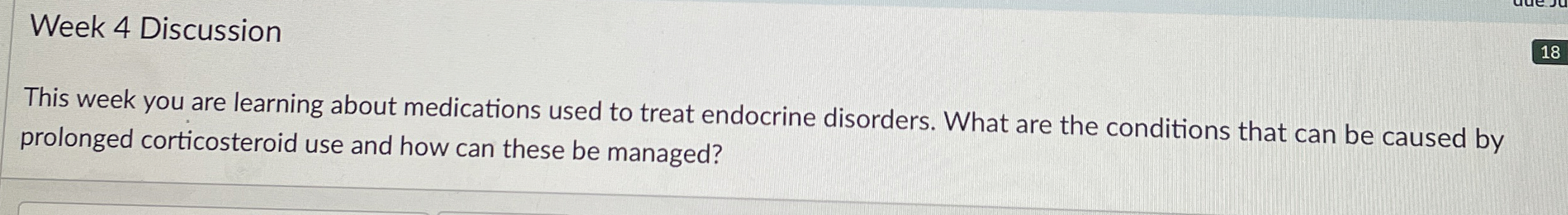 Solved Week 4 ﻿DiscussionThis week you are learning about | Chegg.com