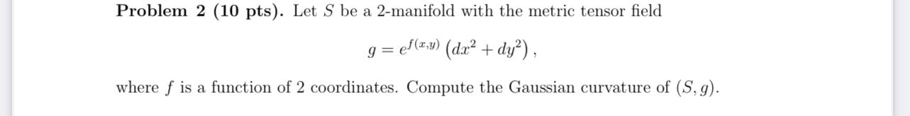 Solved Problem 2 (10 ﻿pts). ﻿Let S ﻿be a 2-manifold with the | Chegg.com