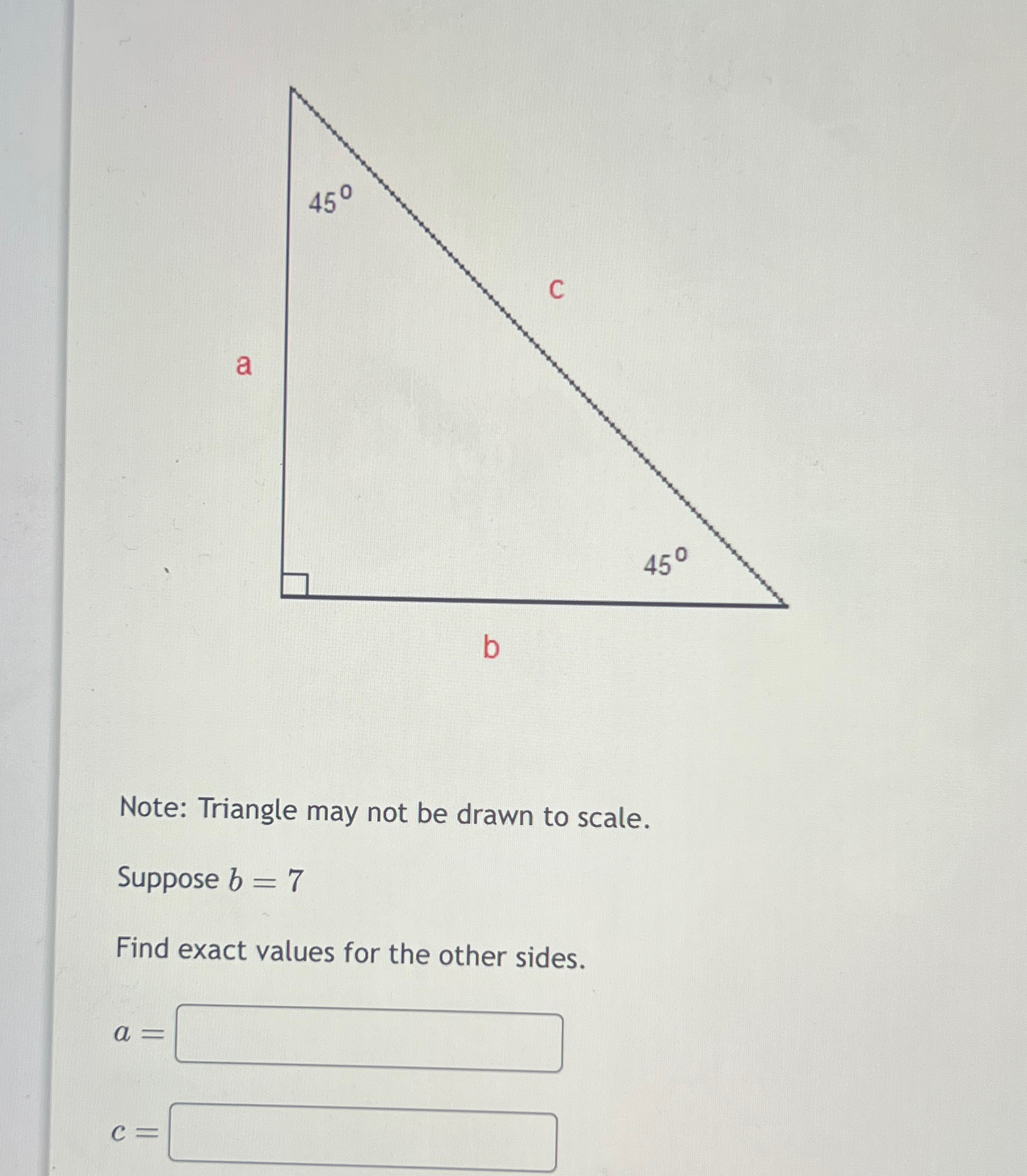 Solved Note: Triangle may not be drawn to scale.Suppose | Chegg.com