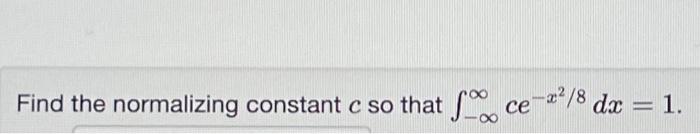 Normalizing Constant