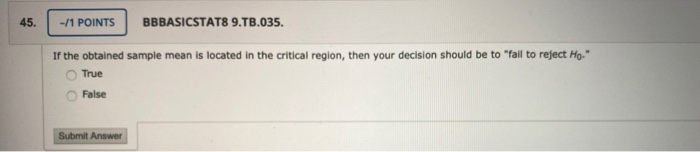 Solved -/1 POINTS BBBASICSTAT8 9.TB.035. If the obtained | Chegg.com