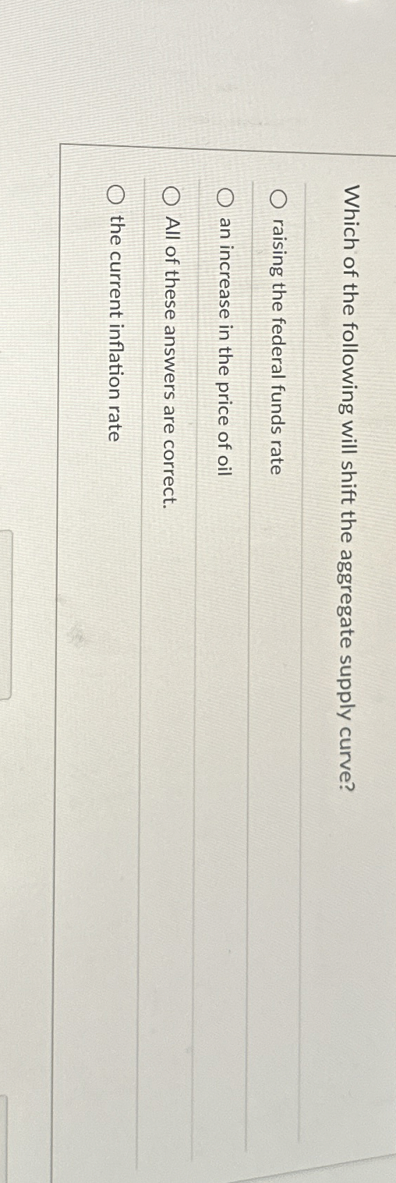 Solved Which of the following will shift the aggregate | Chegg.com