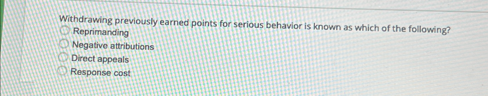 Solved Withdrawing previously earned points for serious | Chegg.com