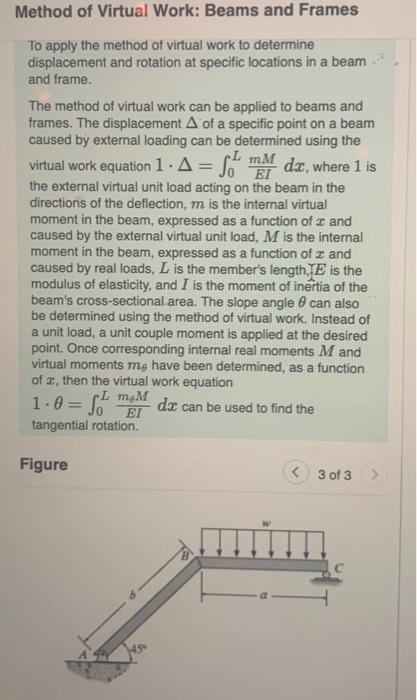 Solved To apply the method of virtual work to determine | Chegg.com